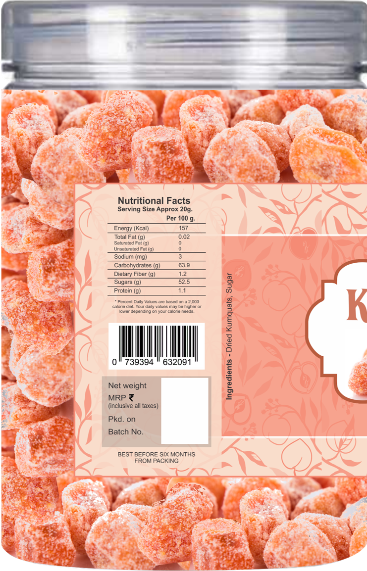 Nutriefoods Japanese Dried Kumquats | Golden Mini Oranges