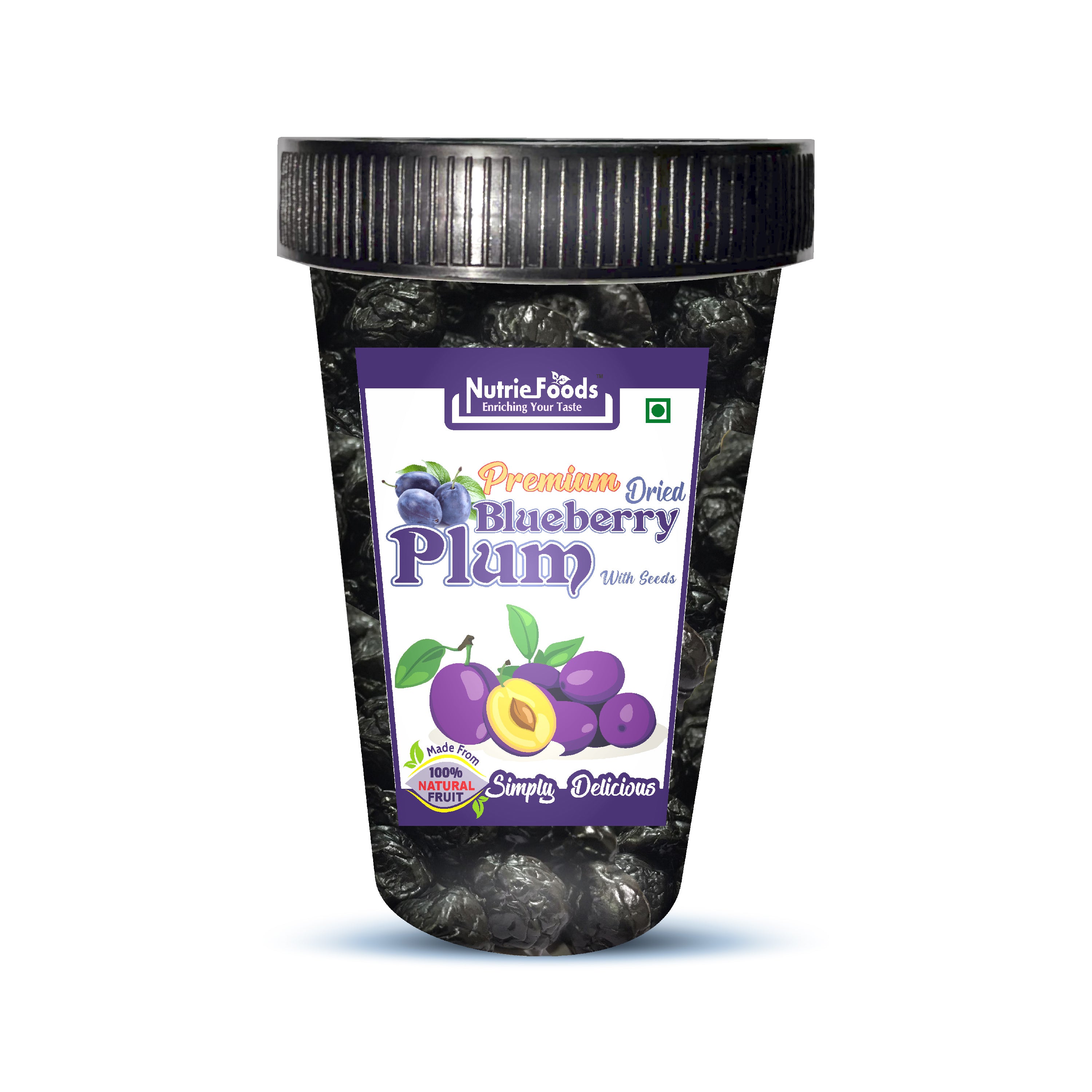 Nutriefoods Blueberry Plum, 100% Natural Dried Fruit