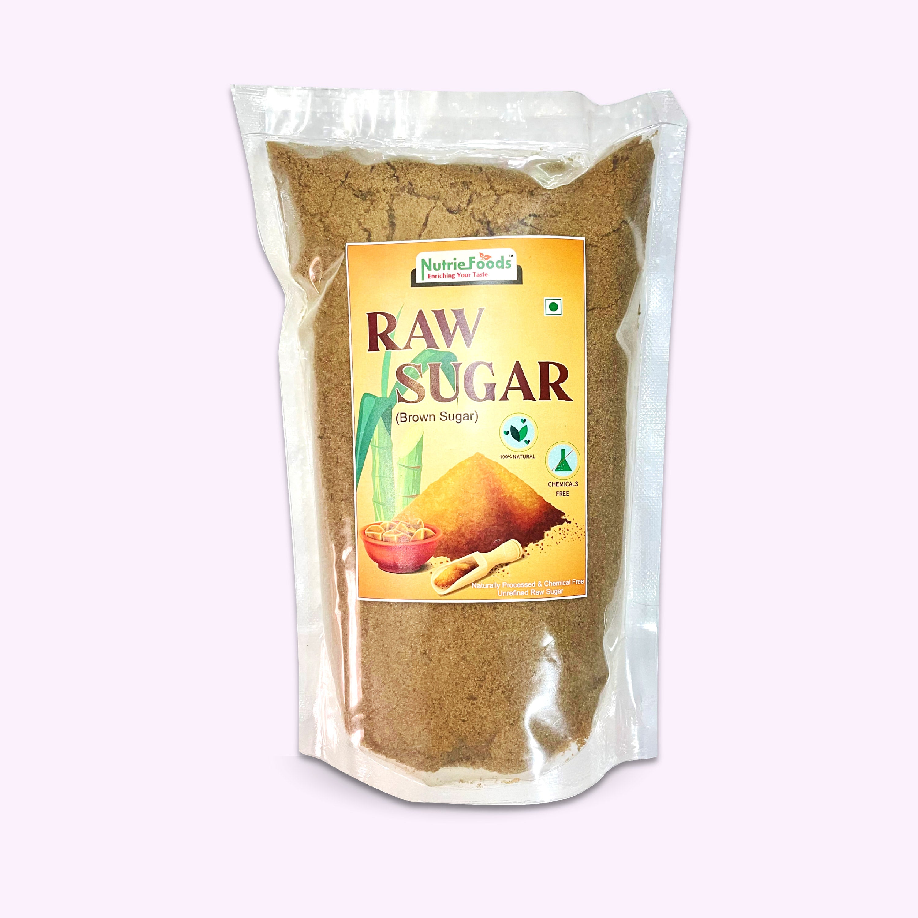 Nutriefoods Dark Brown Raw Sugar True Value Pack- Cane Sugar (3600 gm)